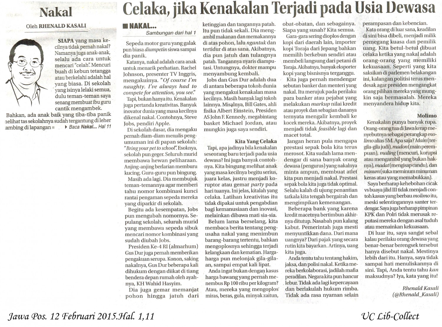 Celaka, jika Kenakalan Terjadi pada Usia Dewasa - Library