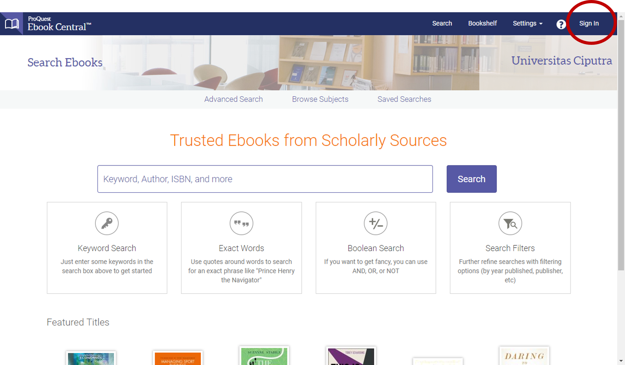 Koleksi E-book Proquest UC Library - Library