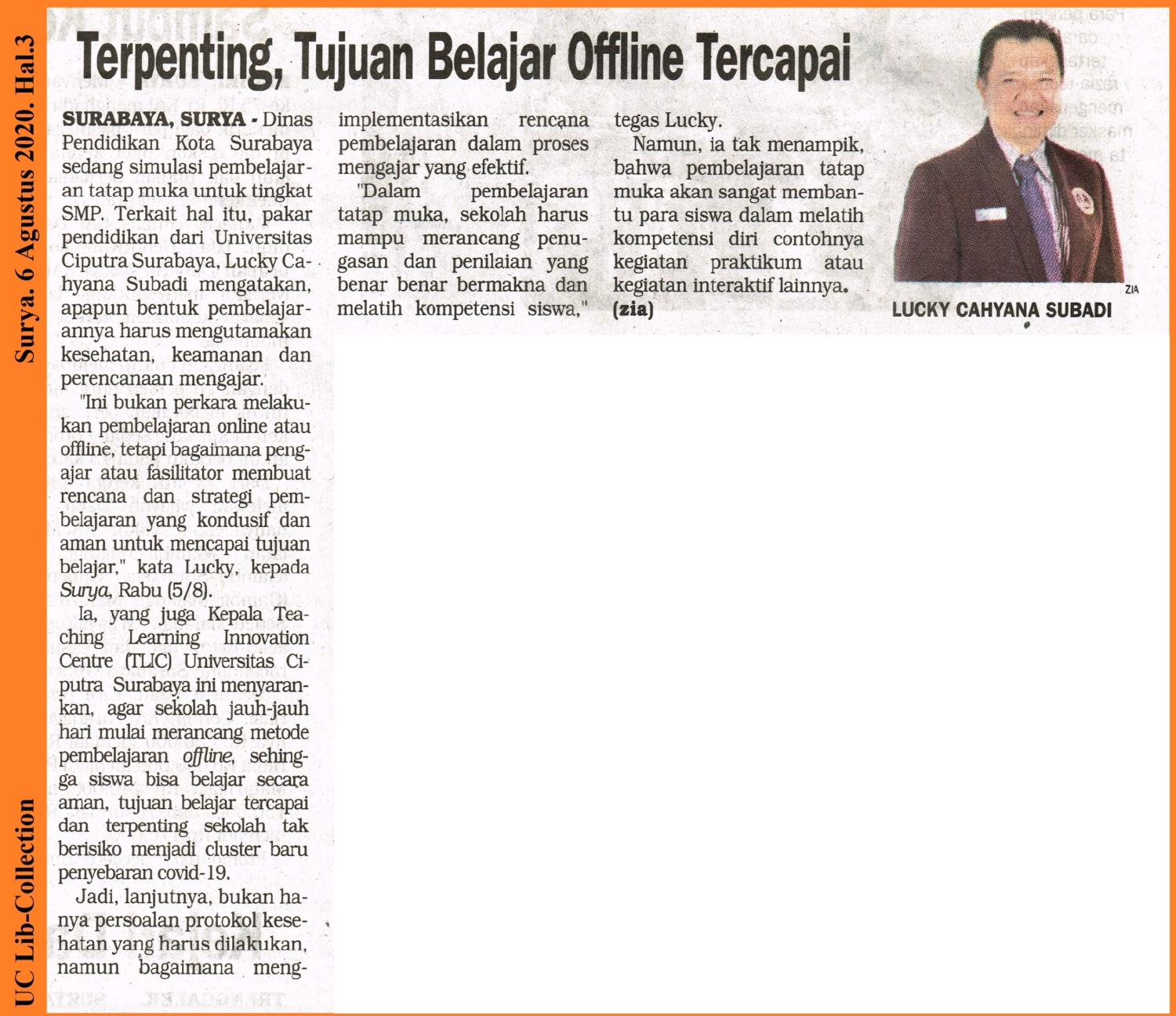 Terpenting, Tujuan Belajar Offline Tercapai. Surya. 6 Agustus 2020. Hal ...