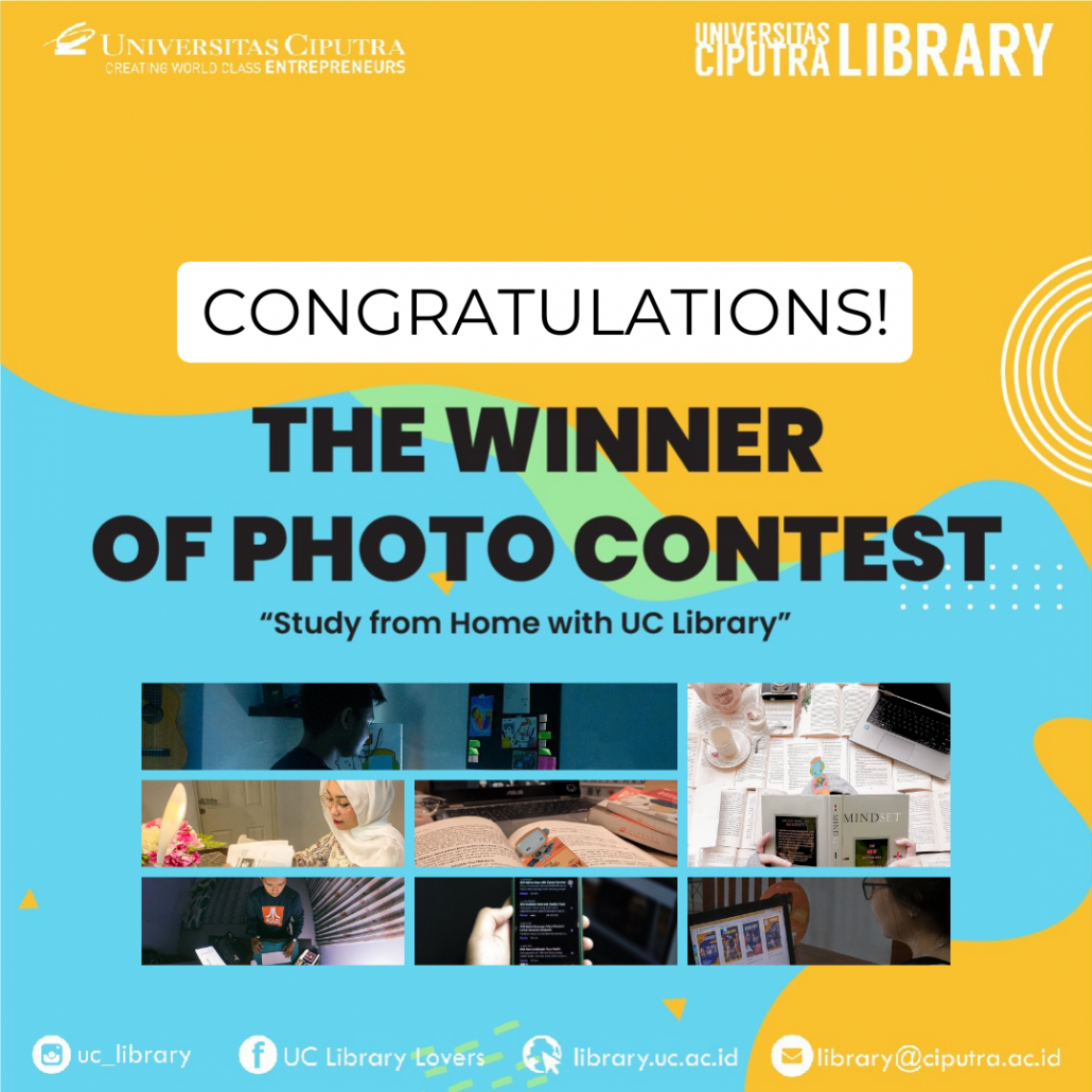 The Winner of Photo Contest "Study from Home with UC Library" - Library