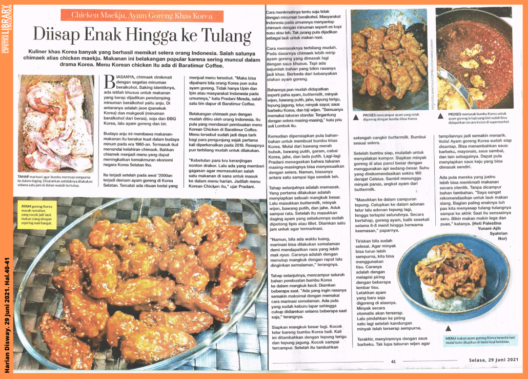 Chicken Maekju Ayam Goreng Khas Korea. Diisap Enak Hingga ke Tulang ...