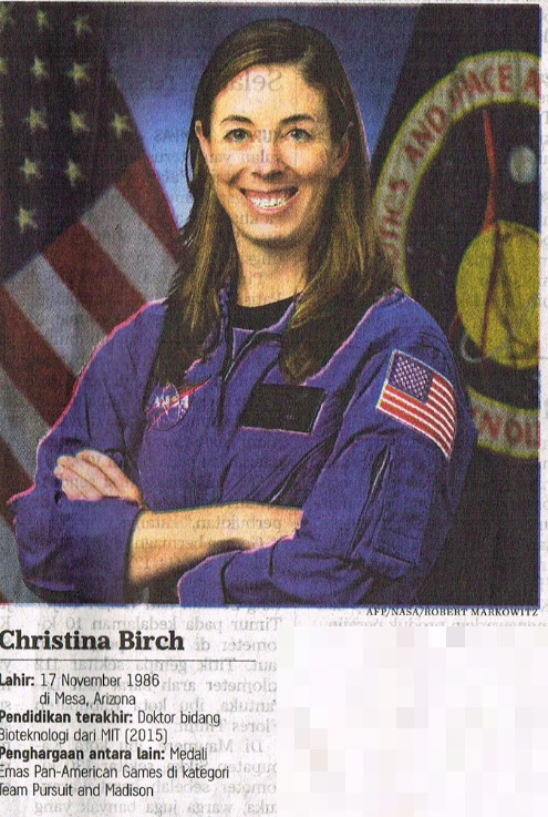 Christina Birch. Mengayuh Ke Luar Angkasa. Kompas. 16 Desember 2021 ...