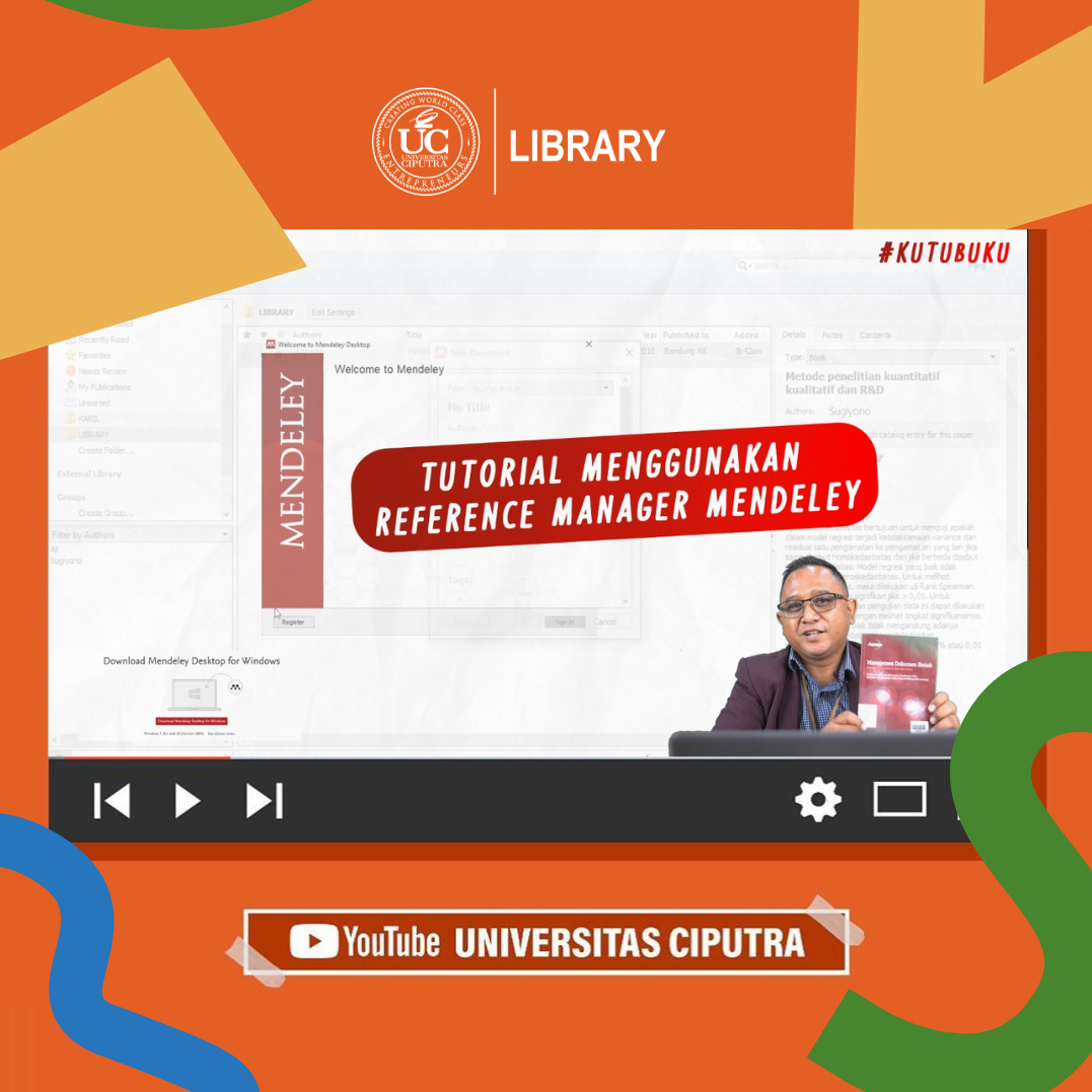 Tutorial Menggunakan Reference Manager MENDELEY DESKTOP #kutubuku - Library