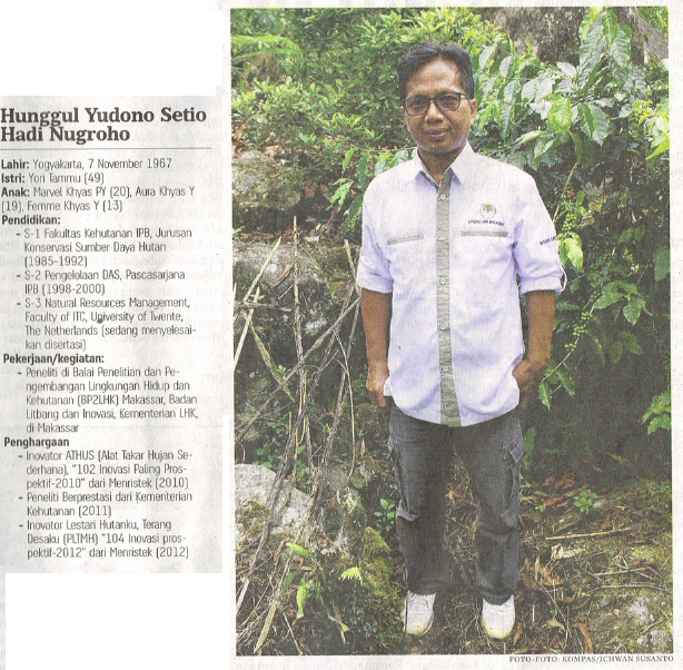 Hunggul YSH Nugroho. Membawa Terang di Pinggir Hutan. Kompas. 3 Mei 2018. Hal. 16 - Library