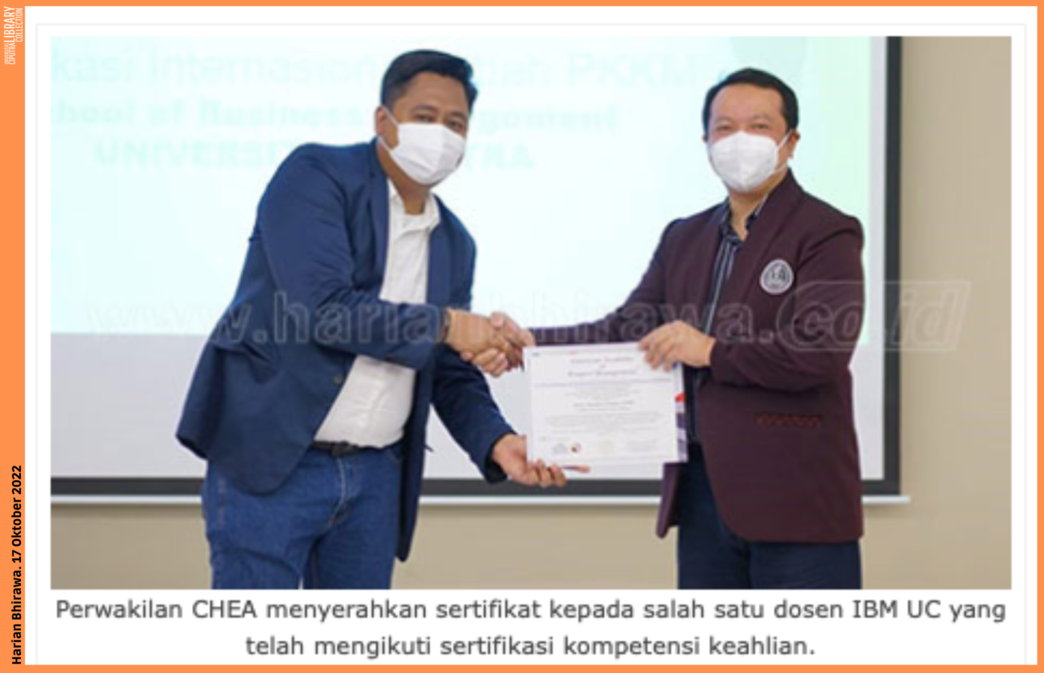 Sebanyak 18 Dosen IBM UC Lulus Sertifikasi International. Harian ...