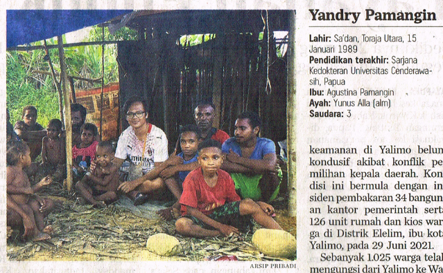 Yandry Pamangin. Pengabdian Untuk Warga Elelim. Kompas. 15 September ...
