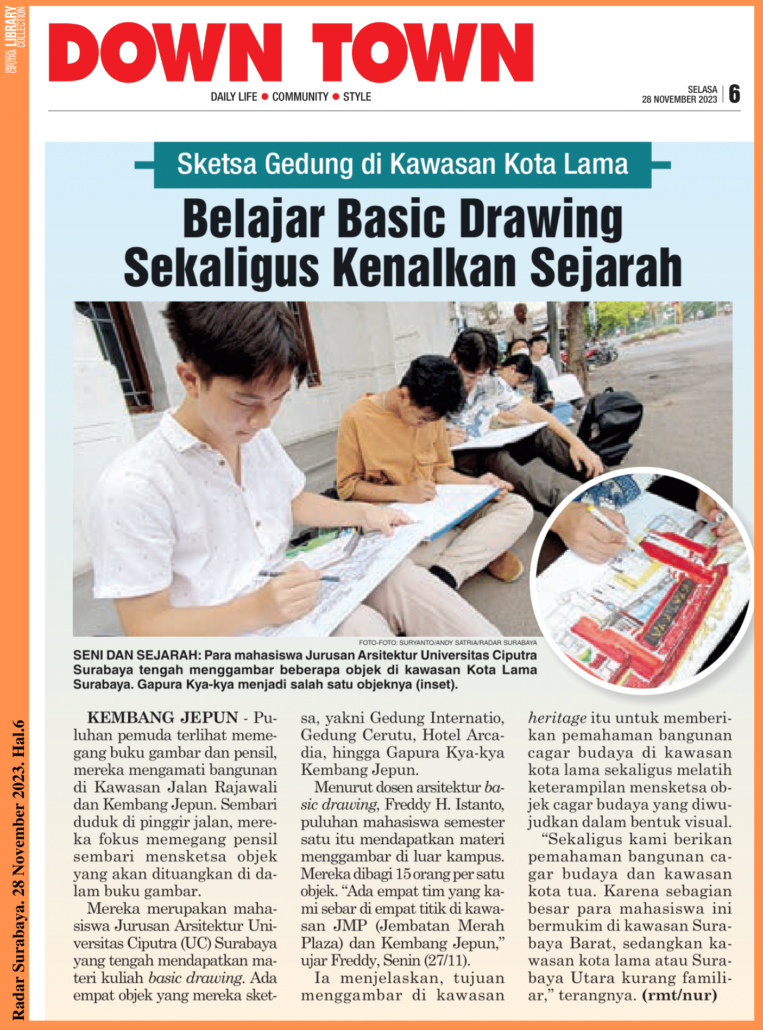 Sketsa Gedung di Kawasan Kota Lama. Belajar Basic Drawing Sekaligus ...