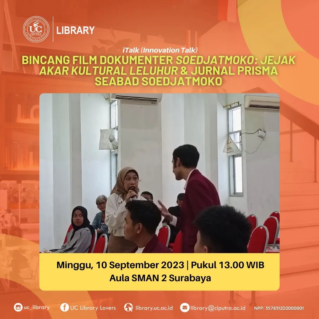 iTalk (Innovation Talk) Bincang Film Dokumenter Soedjatmoko: Jejak Akar Kultural Leluhur ...
