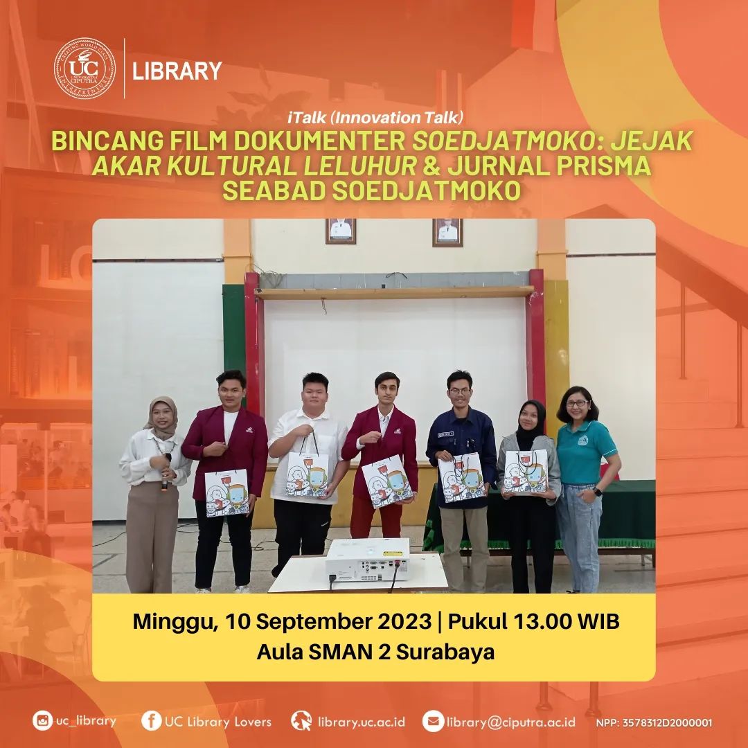 iTalk (Innovation Talk) Bincang Film Dokumenter Soedjatmoko: Jejak Akar Kultural Leluhur ...