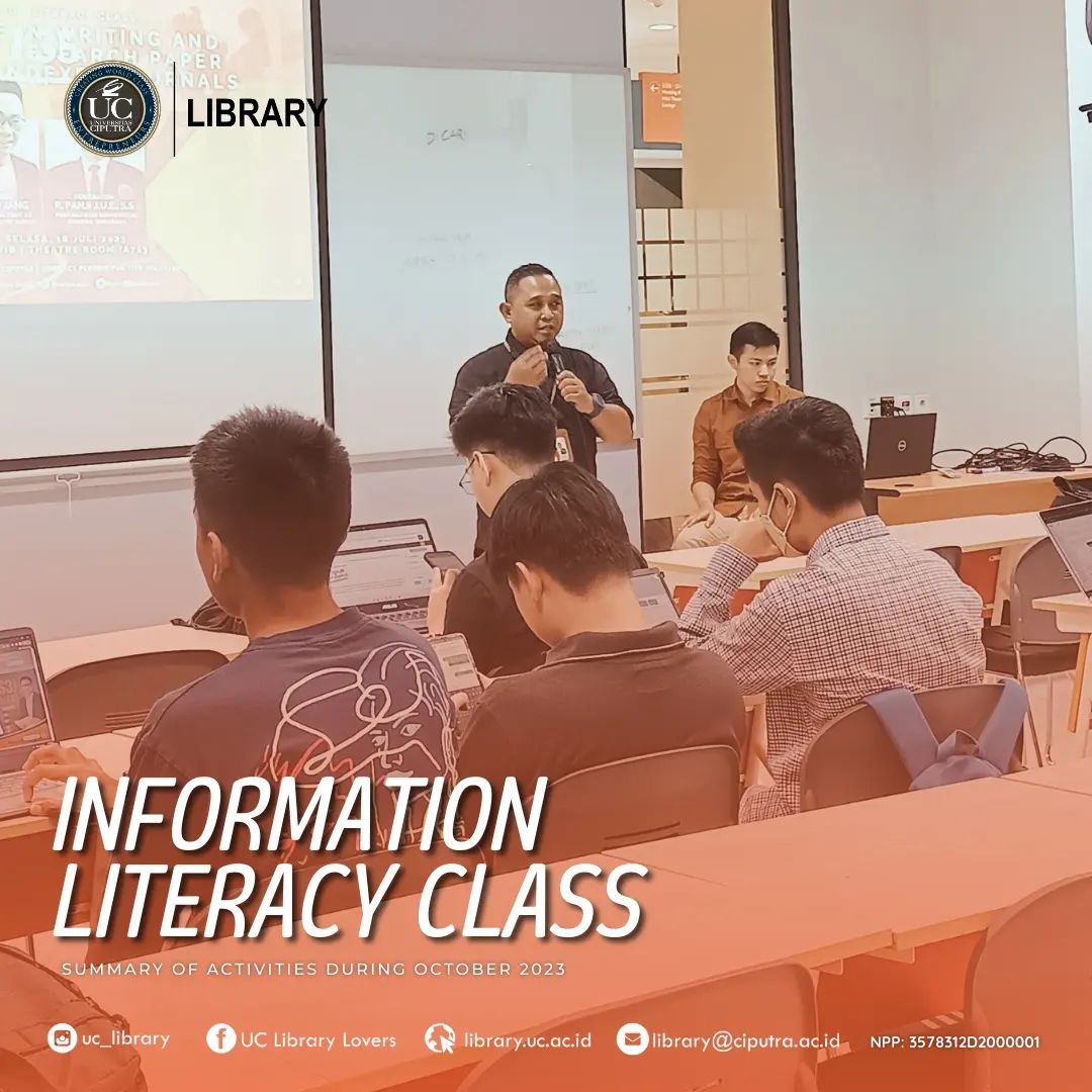 Information Literacy Class: Summary of Activities During October 2023 - Library