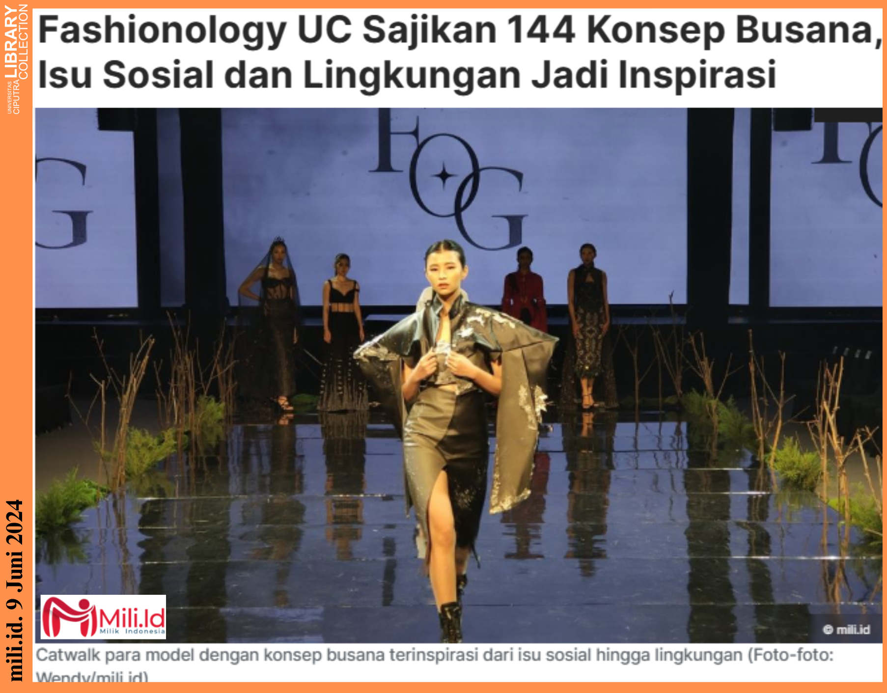 Fashionology UC Sajikan 144 Konsep Busana, Isu Sosial dan Lingkungan Jadi Inspirasi. mili.id. 9 ...