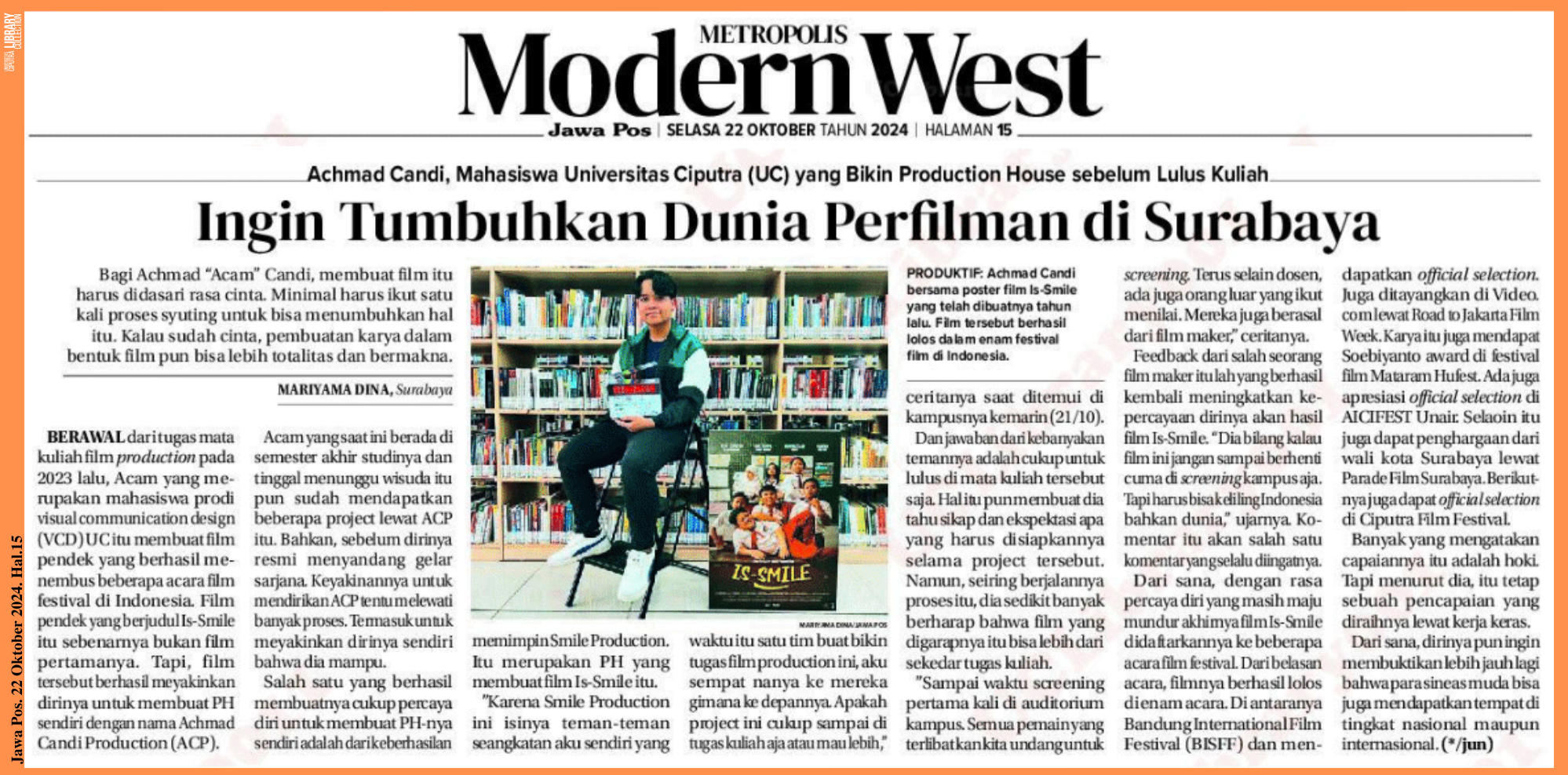 Achmad Candi, Mahasiswa Universitas Ciputra (UC) yang Bikin Production ...