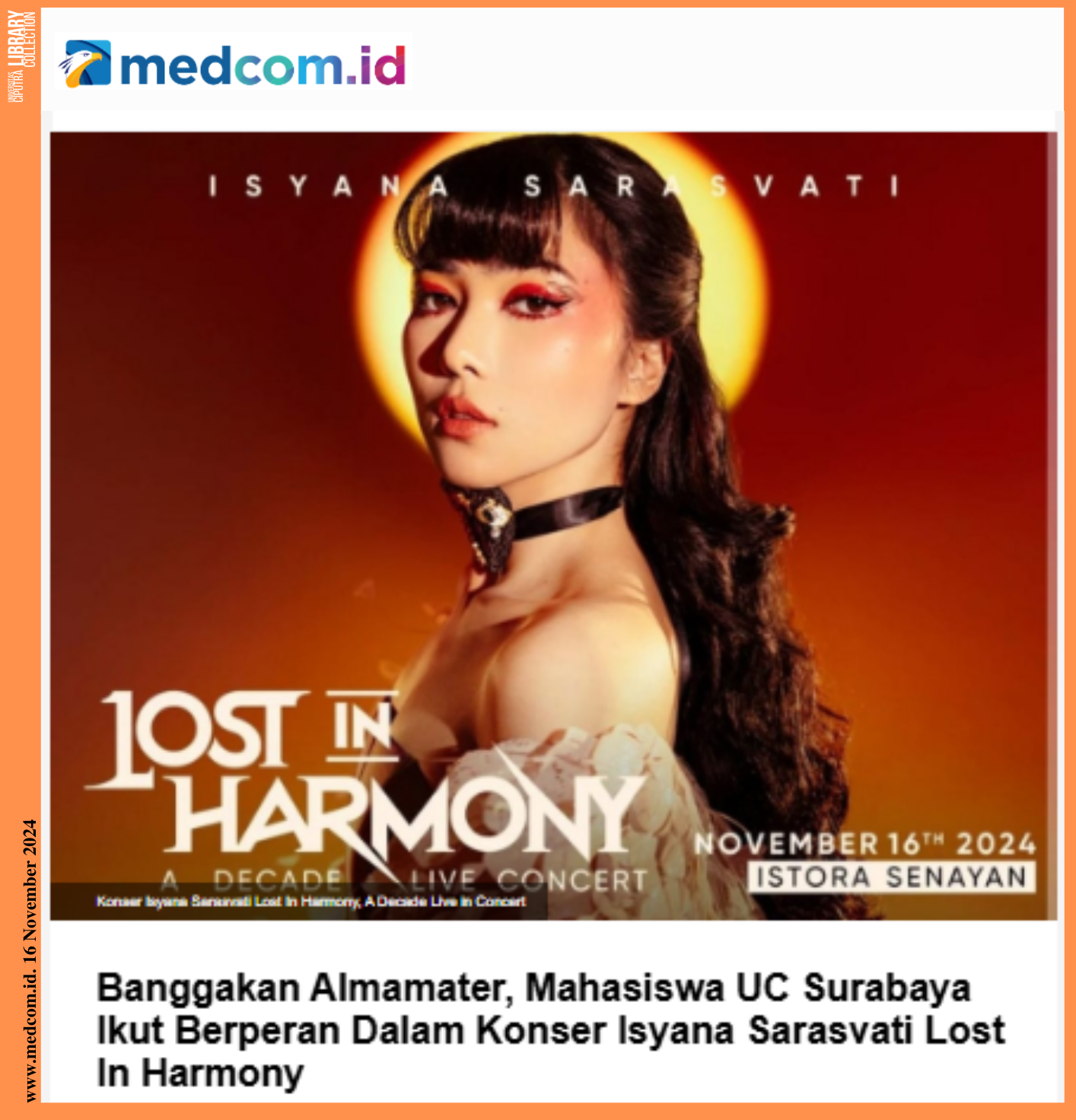 Banggakan Almamater, Mahasiswa UC Surabaya Ikut Berperan Dalam Konser Isyana Sarasvati Lost In ...