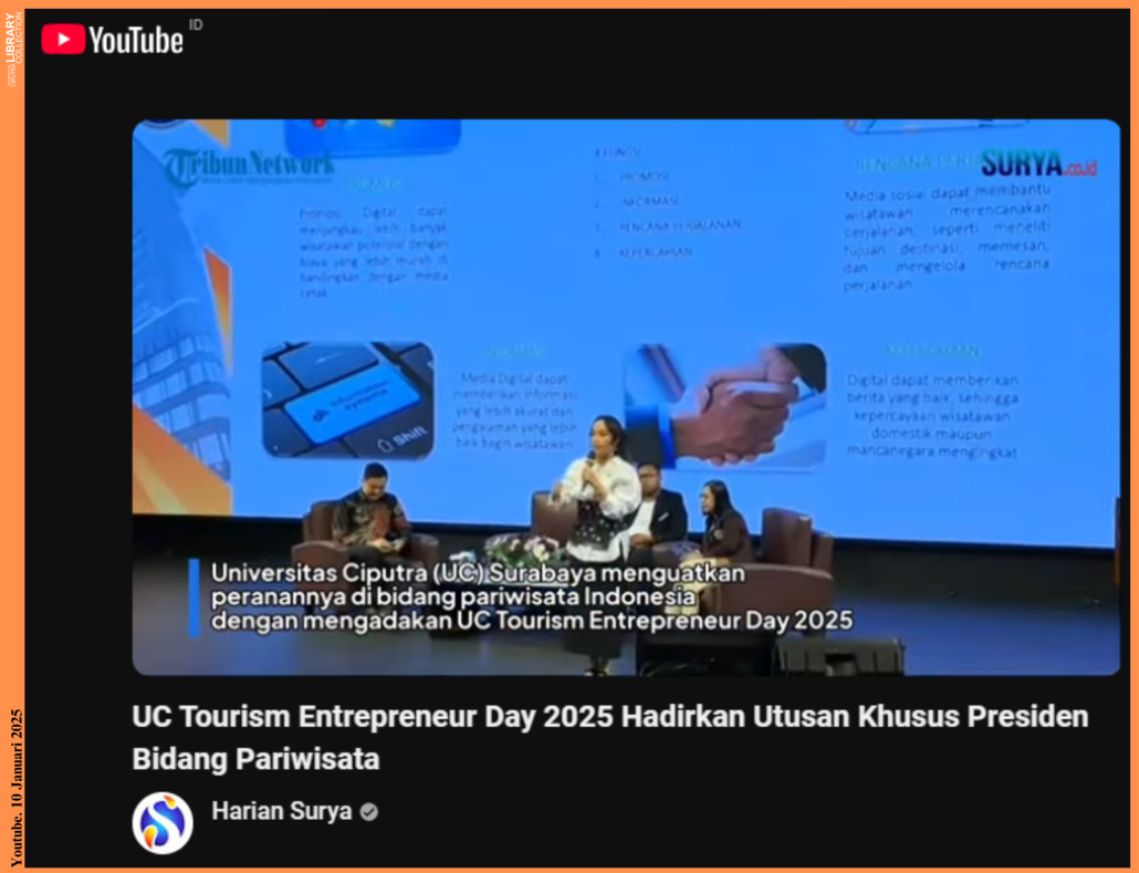 UC Tourism Entrepreneur Day 2025 Hadirkan Utusan Khusus Presiden Bidang Pariwisata. youtube. 10 ...