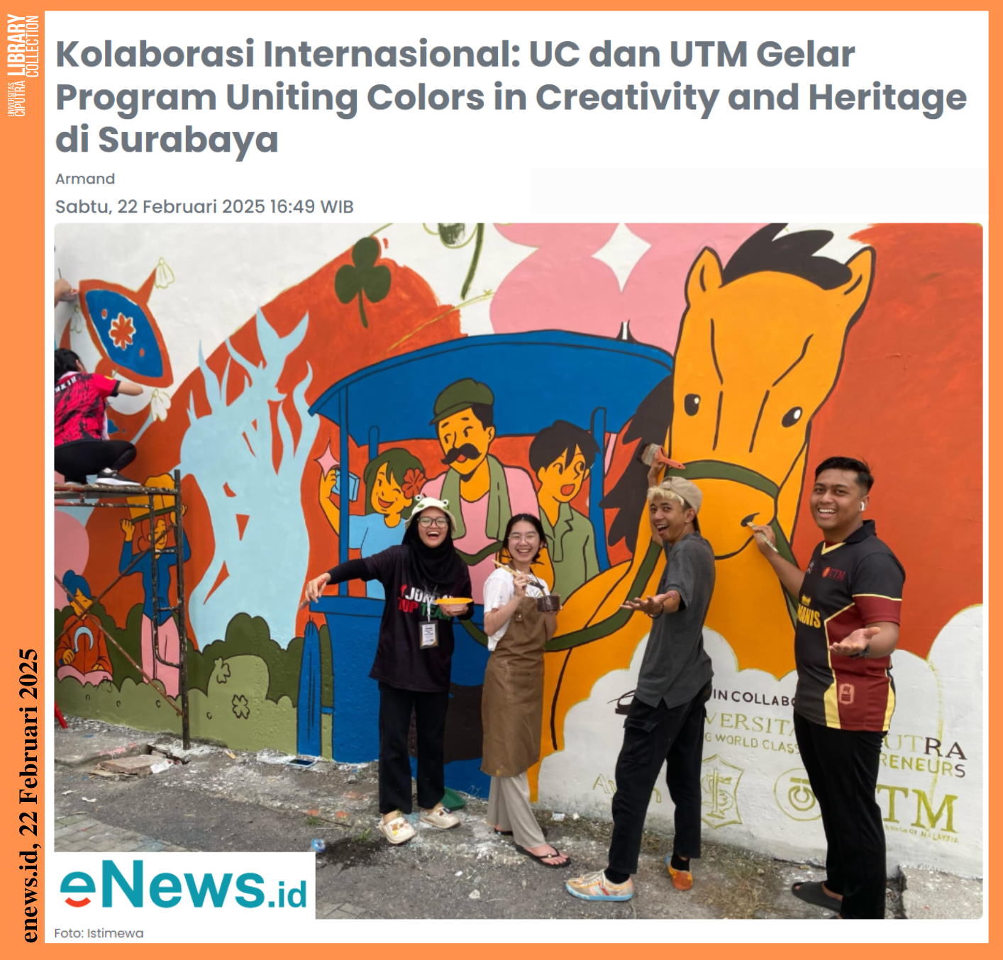 Kolaborasi Internasional: UC dan UTM Gelar Program Uniting Colors in ...