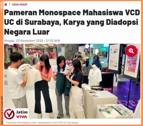 Pameran Monospace Mahasiswa VCD UC di Surabaya, Karya yang Diadopsi Negara Luar. jatim.viva.co ...