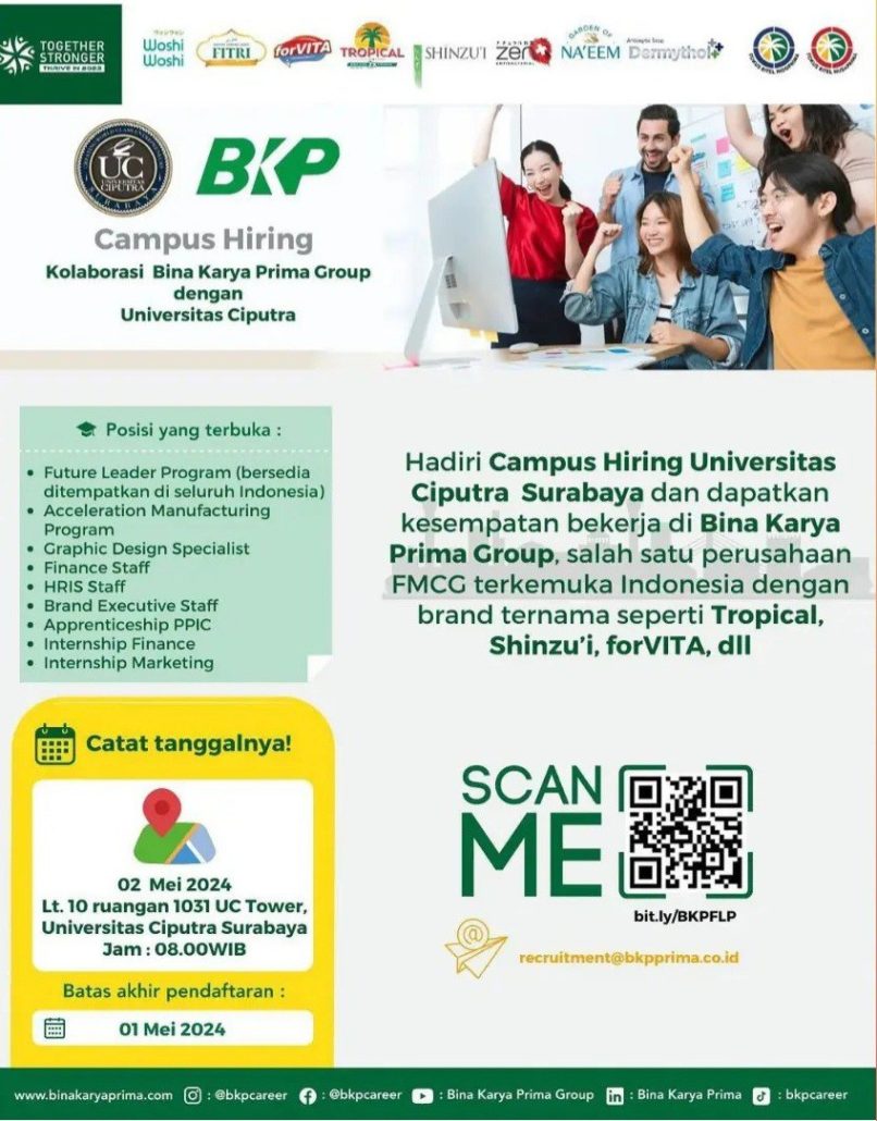 Campus Hiring with PT. Bina Karya Prima - Ikatan Alumni Universitas Ciputra