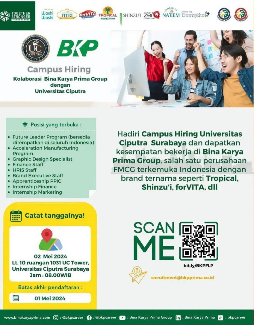 Campus Hiring with PT. Bina Karya Prima - Ikatan Alumni Universitas Ciputra