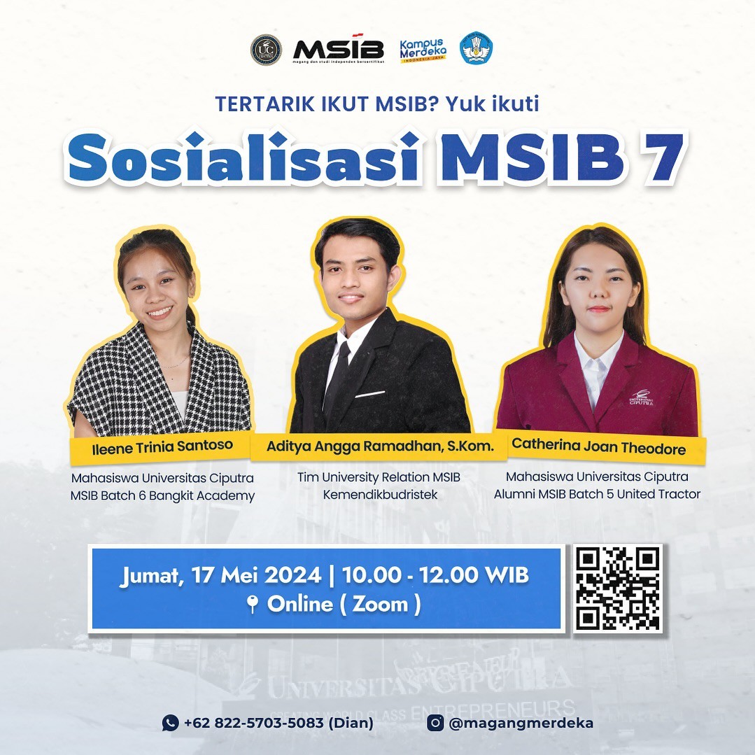 Sosialisasi MSIB Batch 7 - Ikatan Keluarga Alumni Universitas Ciputra